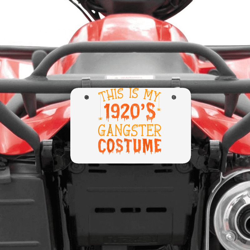 This Is My 1920s Gangster Costume Halloween Mafia Gangster T Shirt Atv License Plate By ...